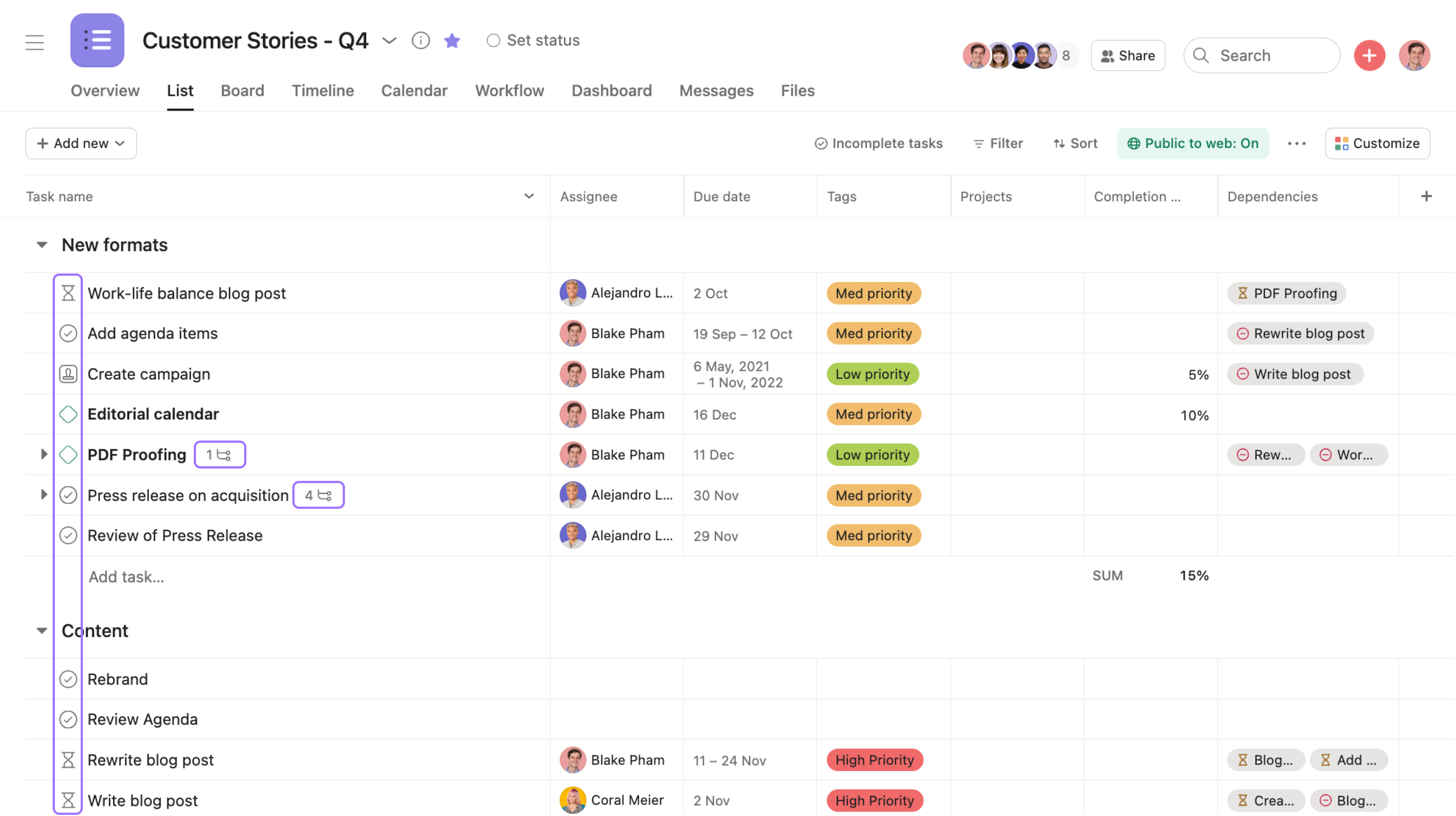Help With Asana Subtasks Product Guide Asana Product Guide