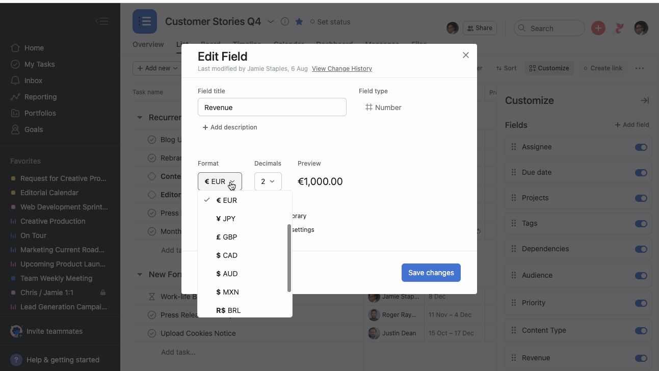 Custom field types and limitations