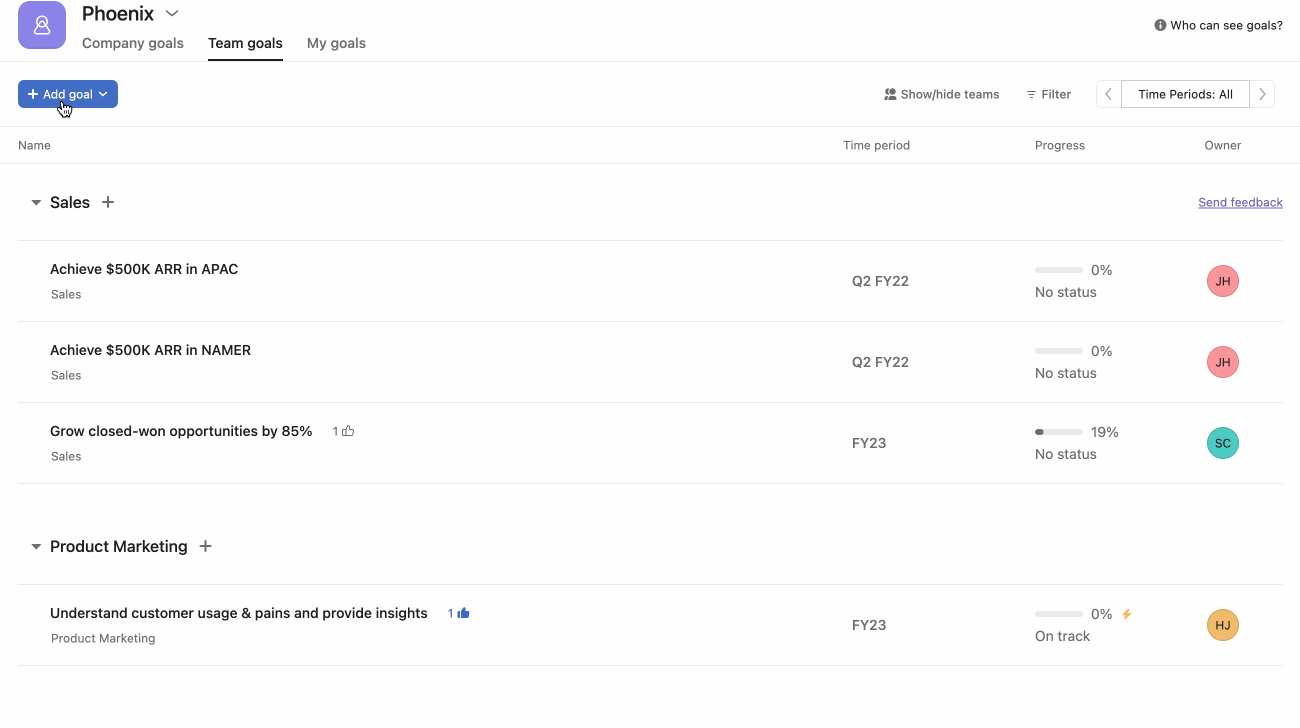 Get started with Asana Goals