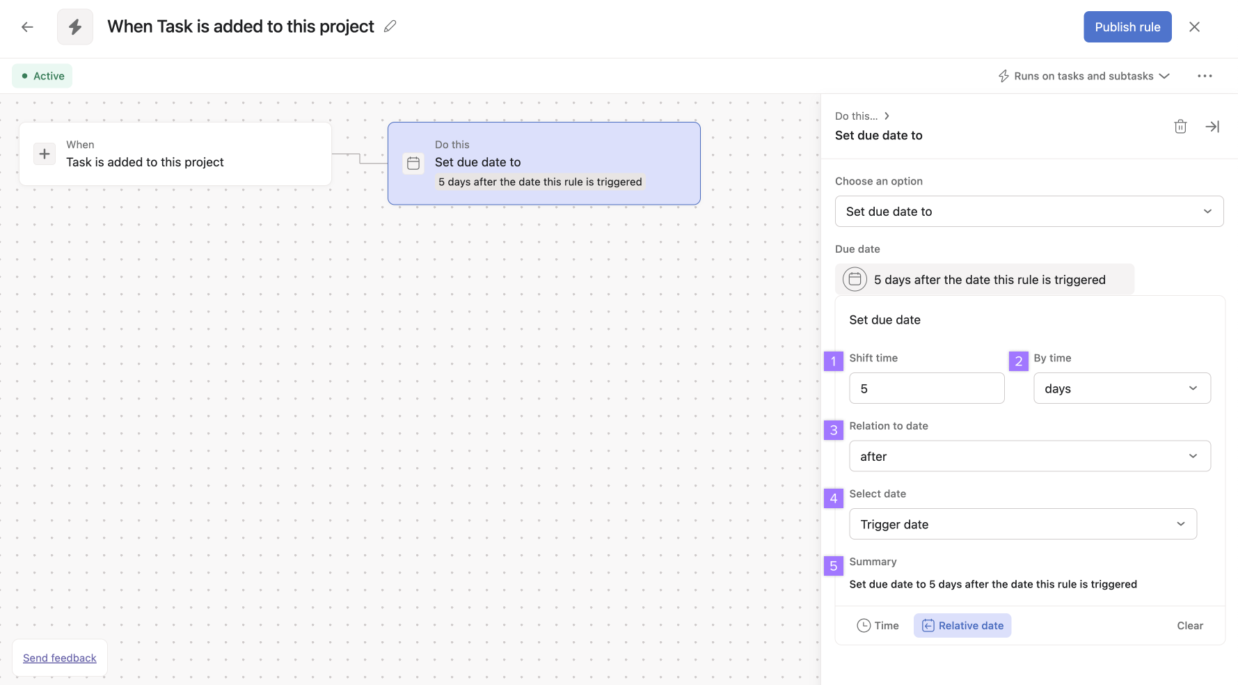 Setting Dates in Rules