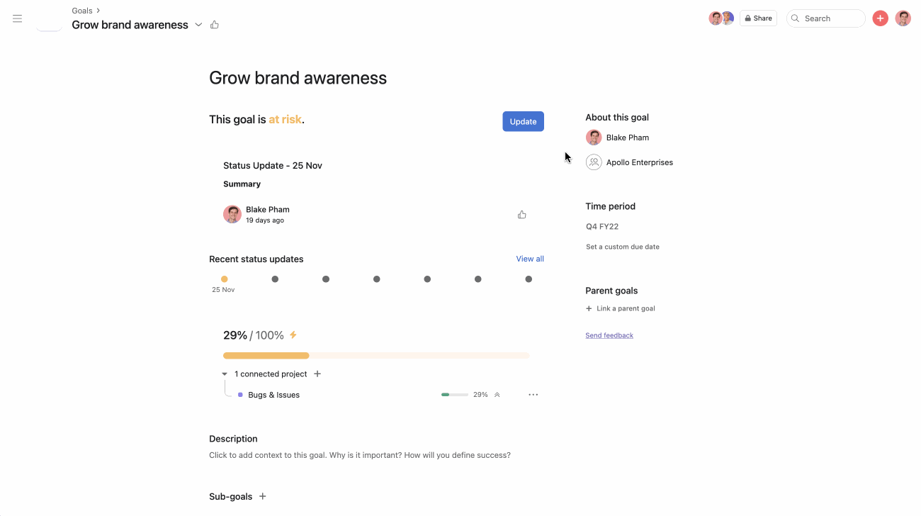 Get started with Asana Goals
