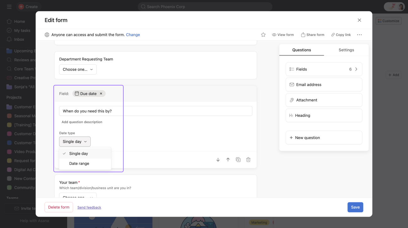 Field mapping in forms