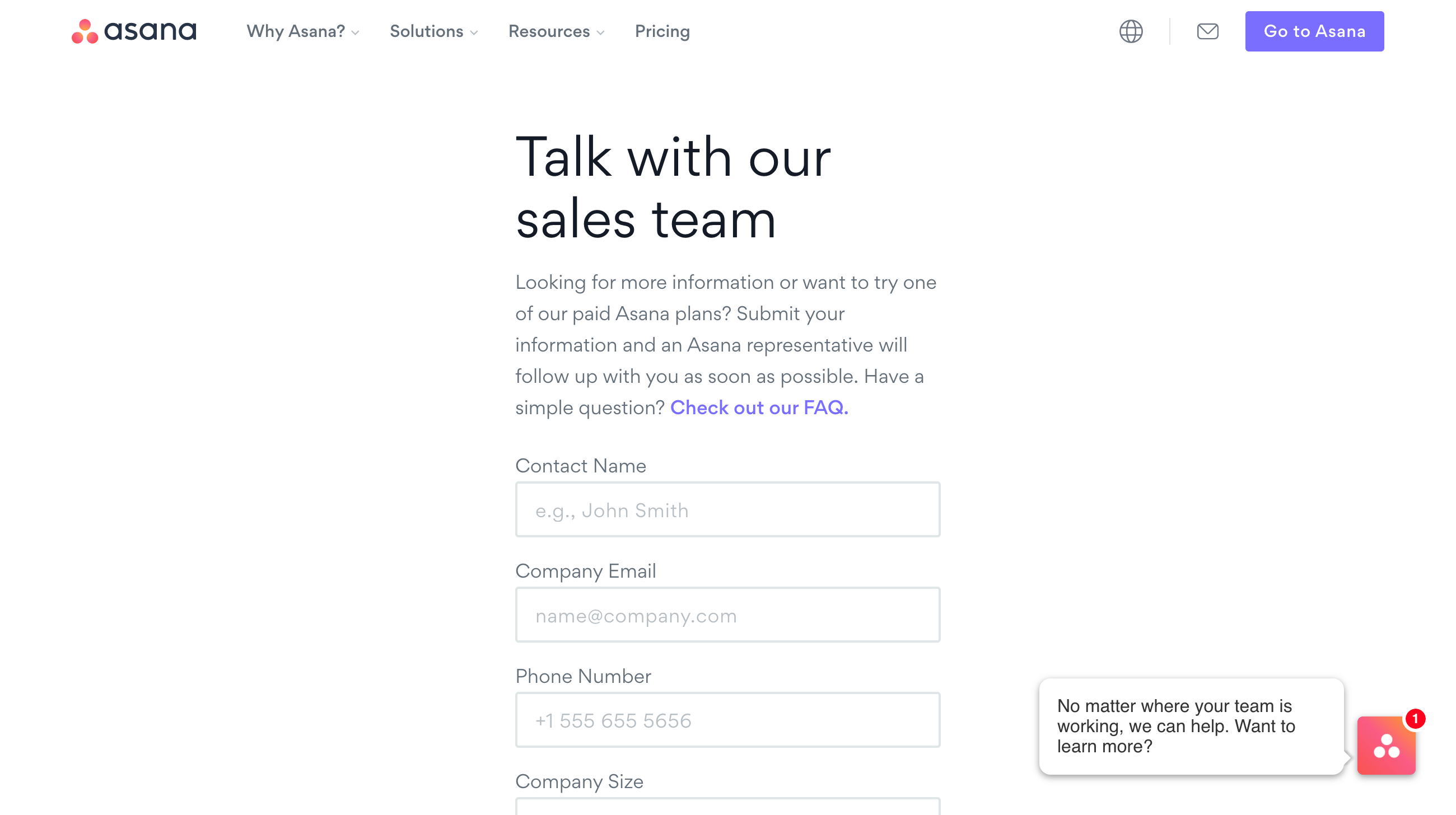 Modify your Asana plan
