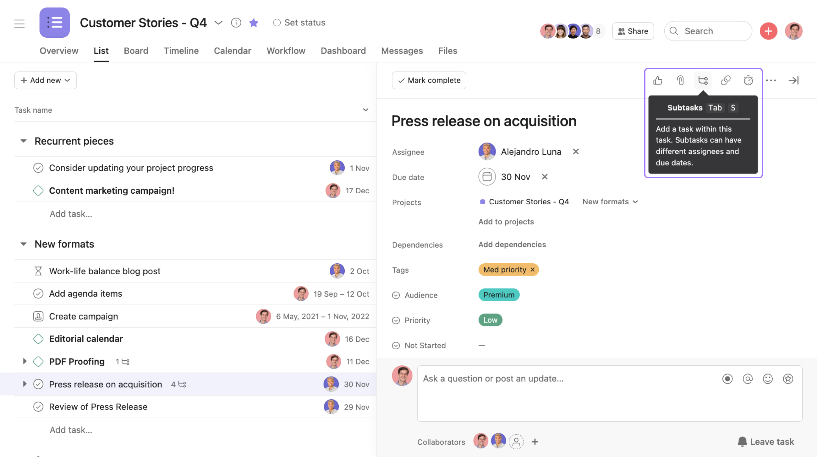 Pub Forge Berygtet Task List With Subtasks S be Aktuator B rnehave