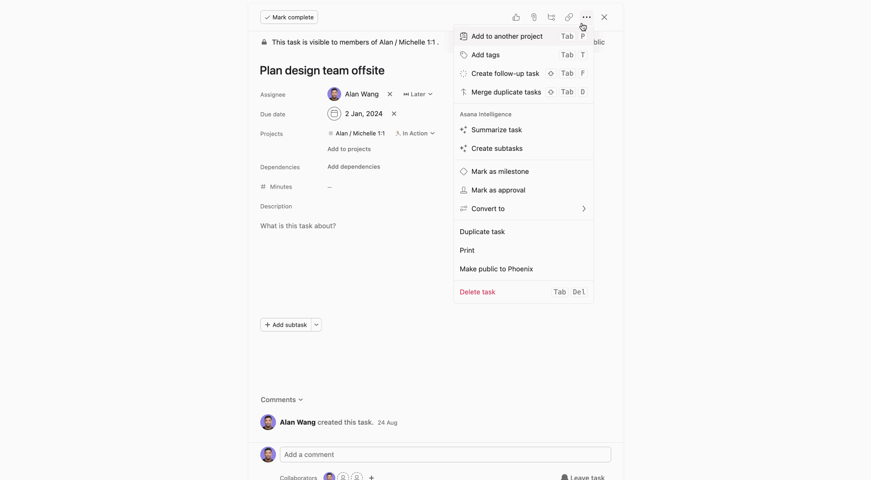 Recover deleted tasks, projects, and more
