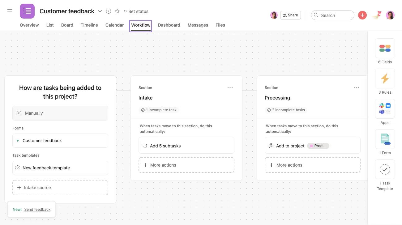 Aktionen in Ihrem Workflow