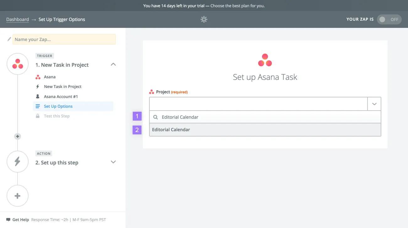 Zapier and Asana