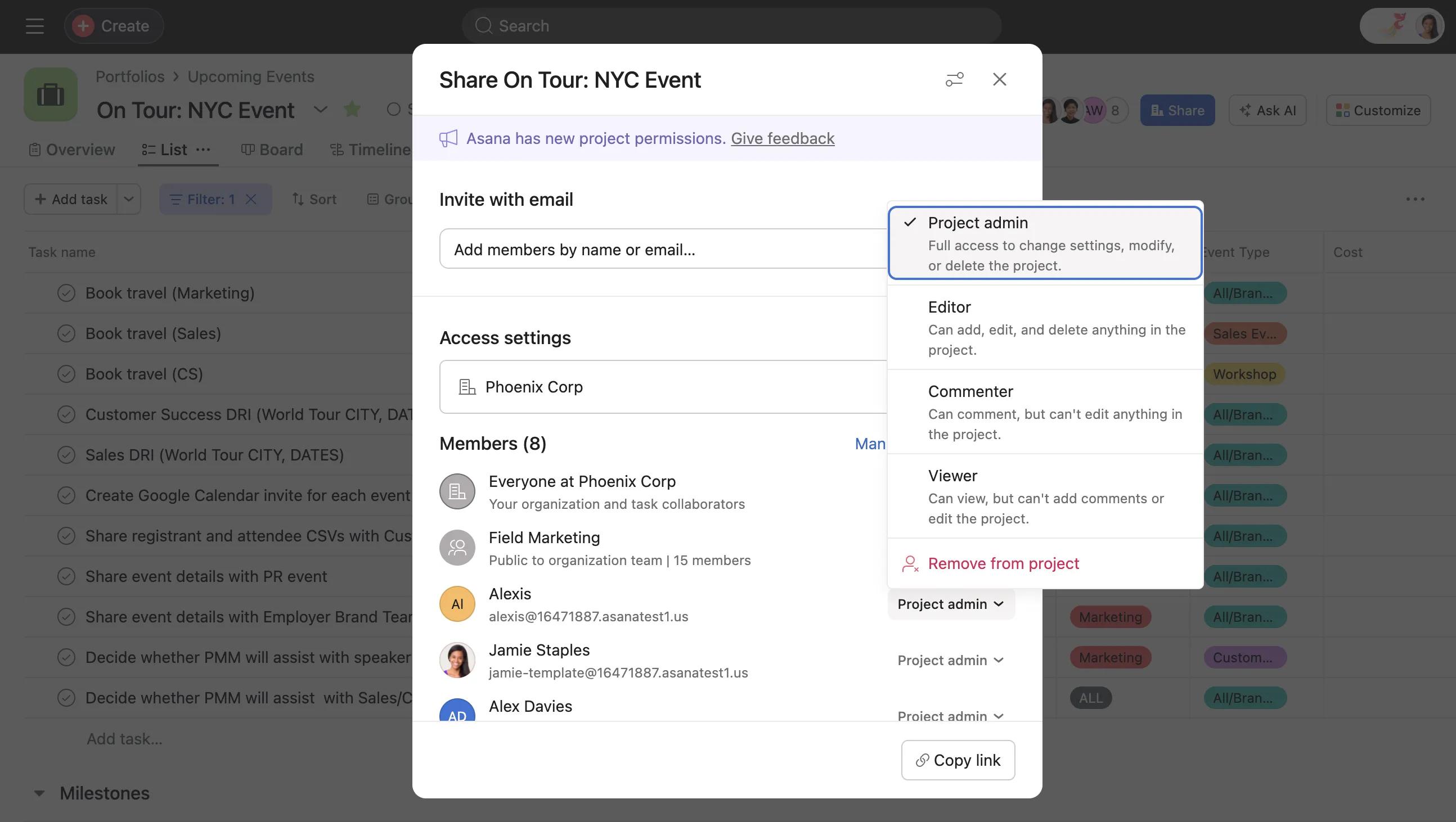 Individual project permissions