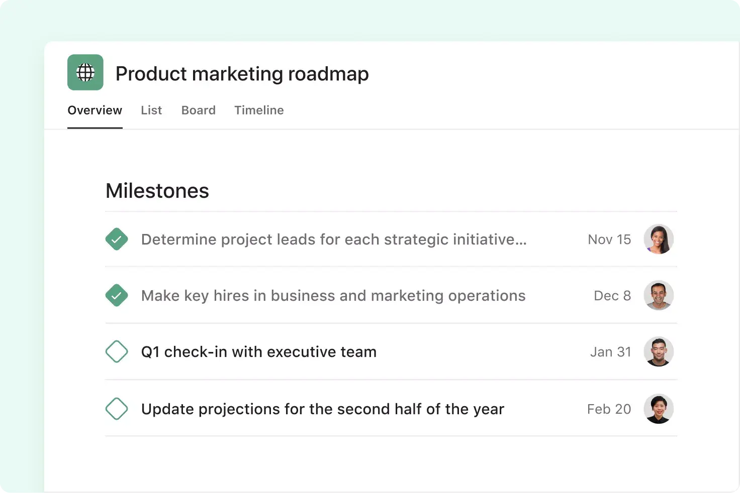 Coordinate Projects—Online Tools, Templates & App • Asana