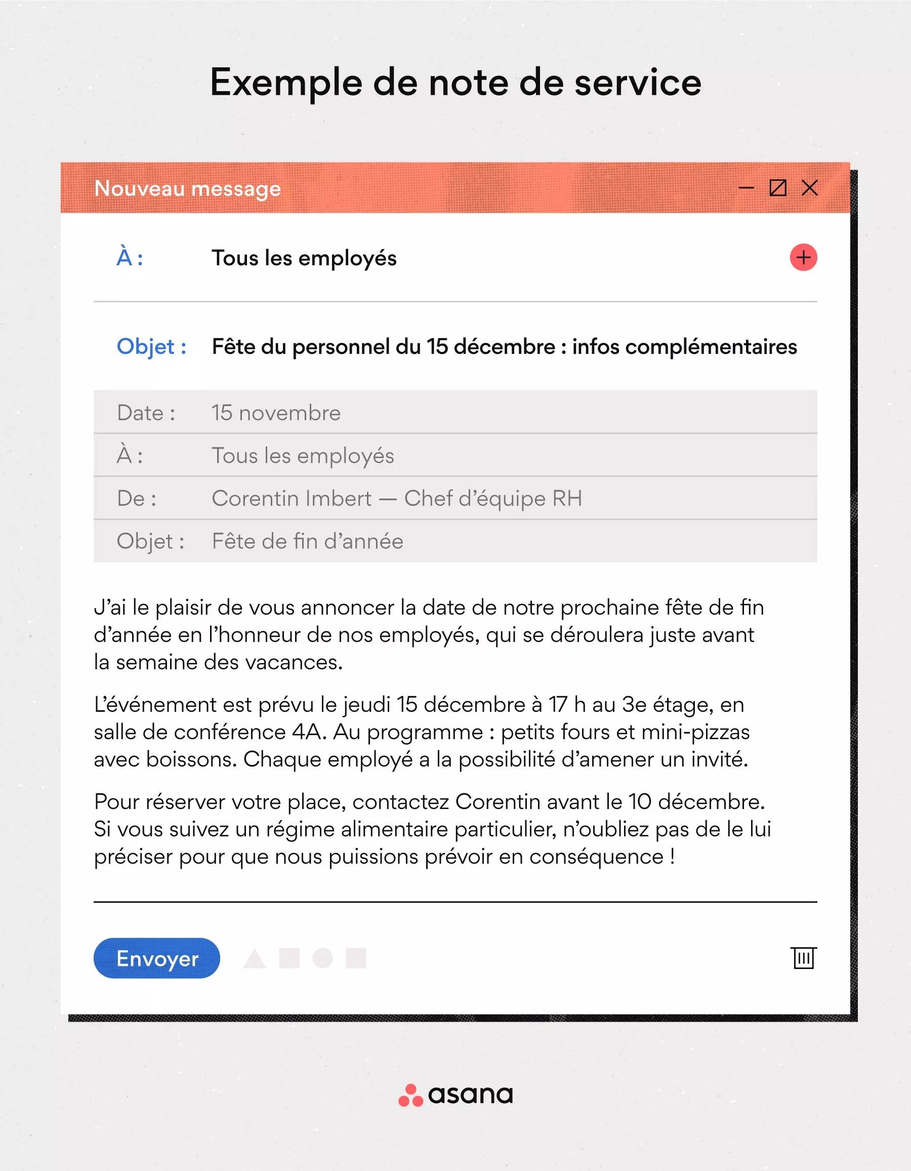 Note De Service Exemple Note D'information : Conseils Rédaction Et