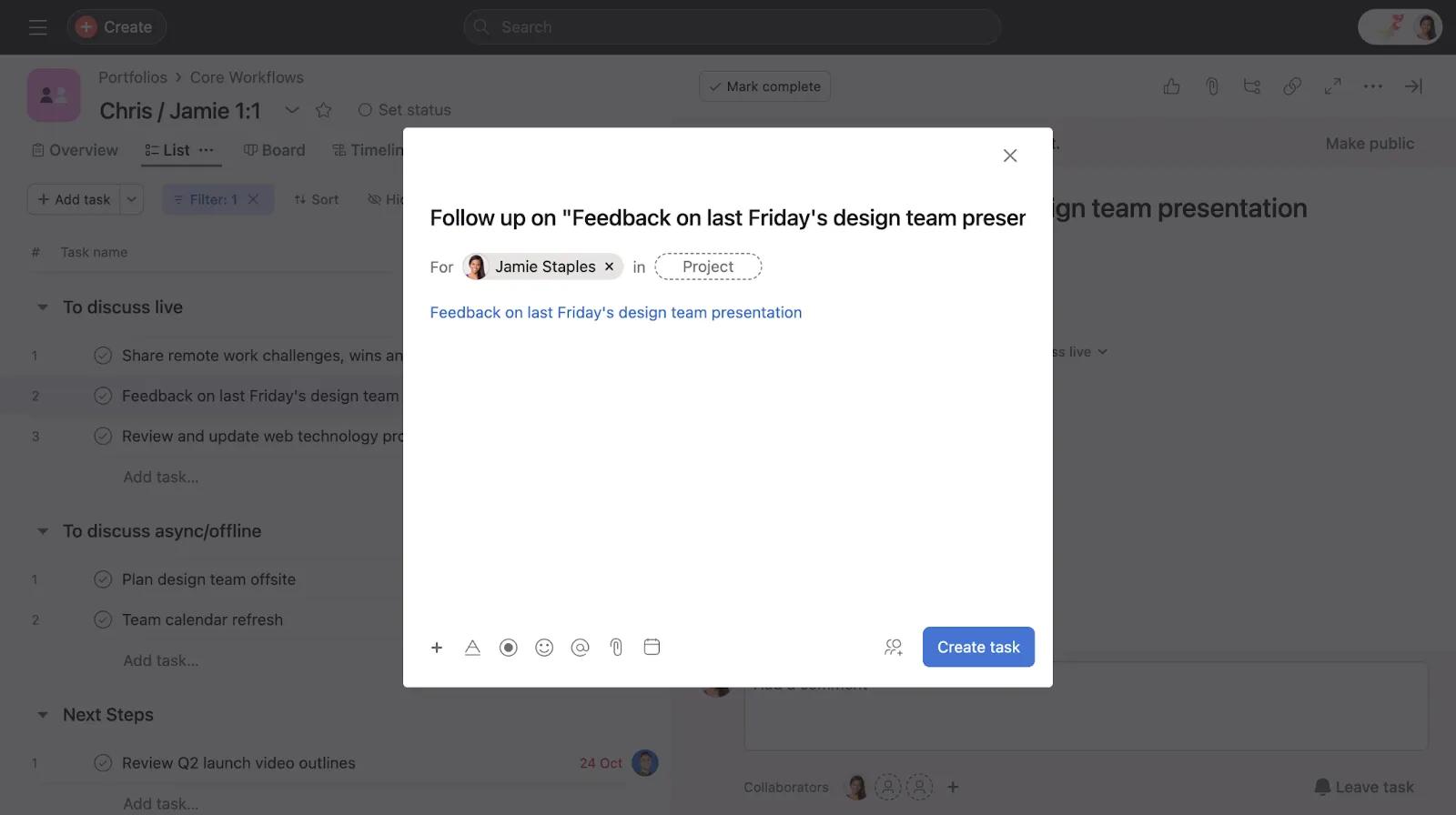 Different Types of Tasks in Asana