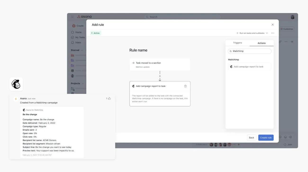 Rules integrations for sales and services
