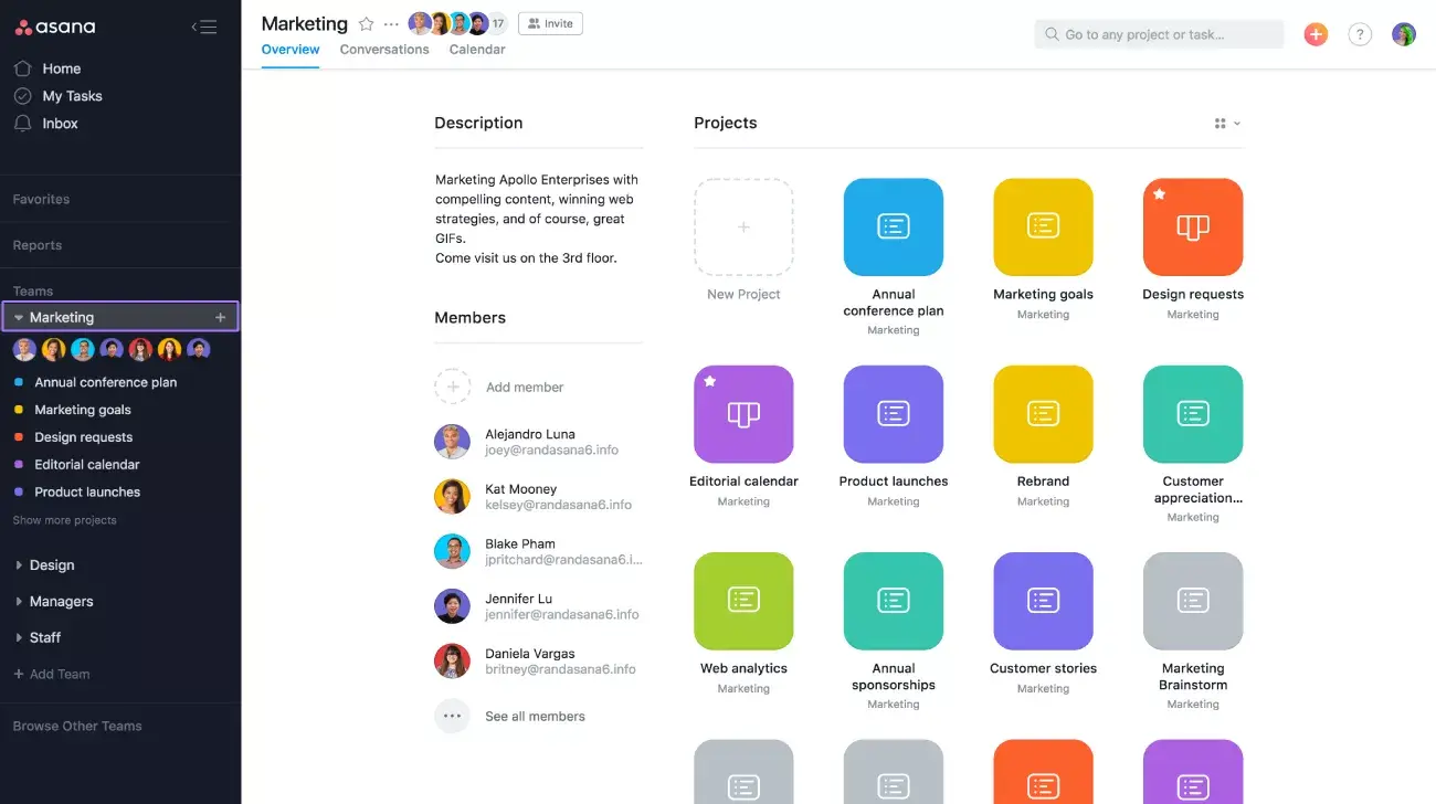 Use new Asana Homepage and Team pages to find work faster • Asana