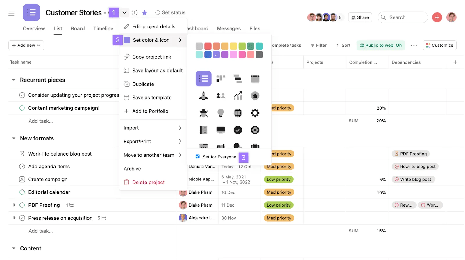 Project Customization And Views