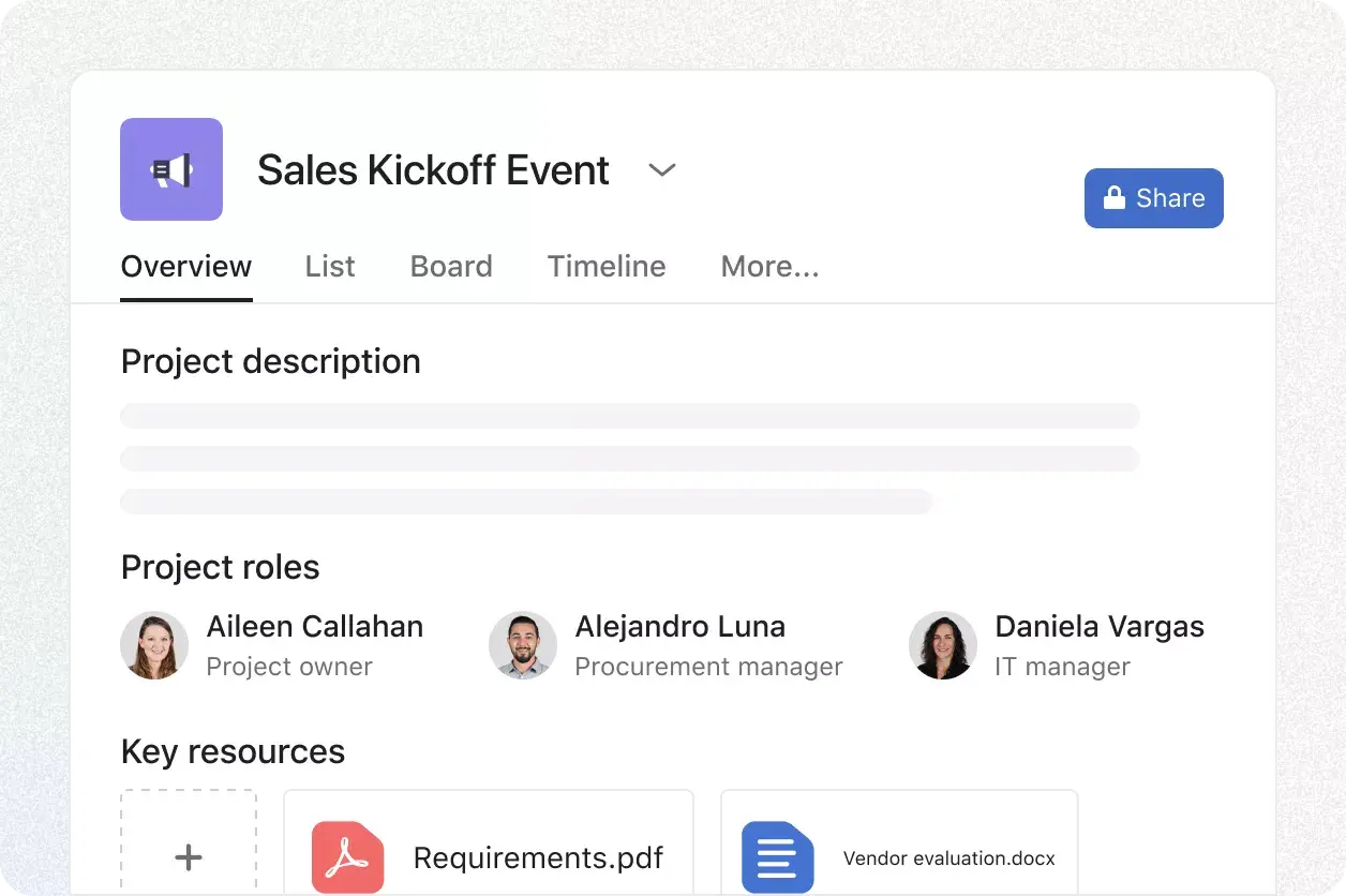 Explore Asana Projects Features & Capabilities • Asana