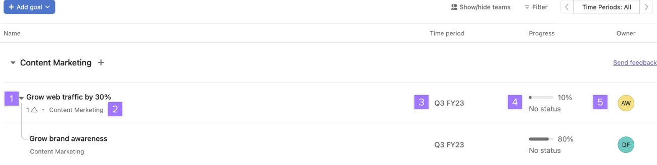 Get started with Asana Goals