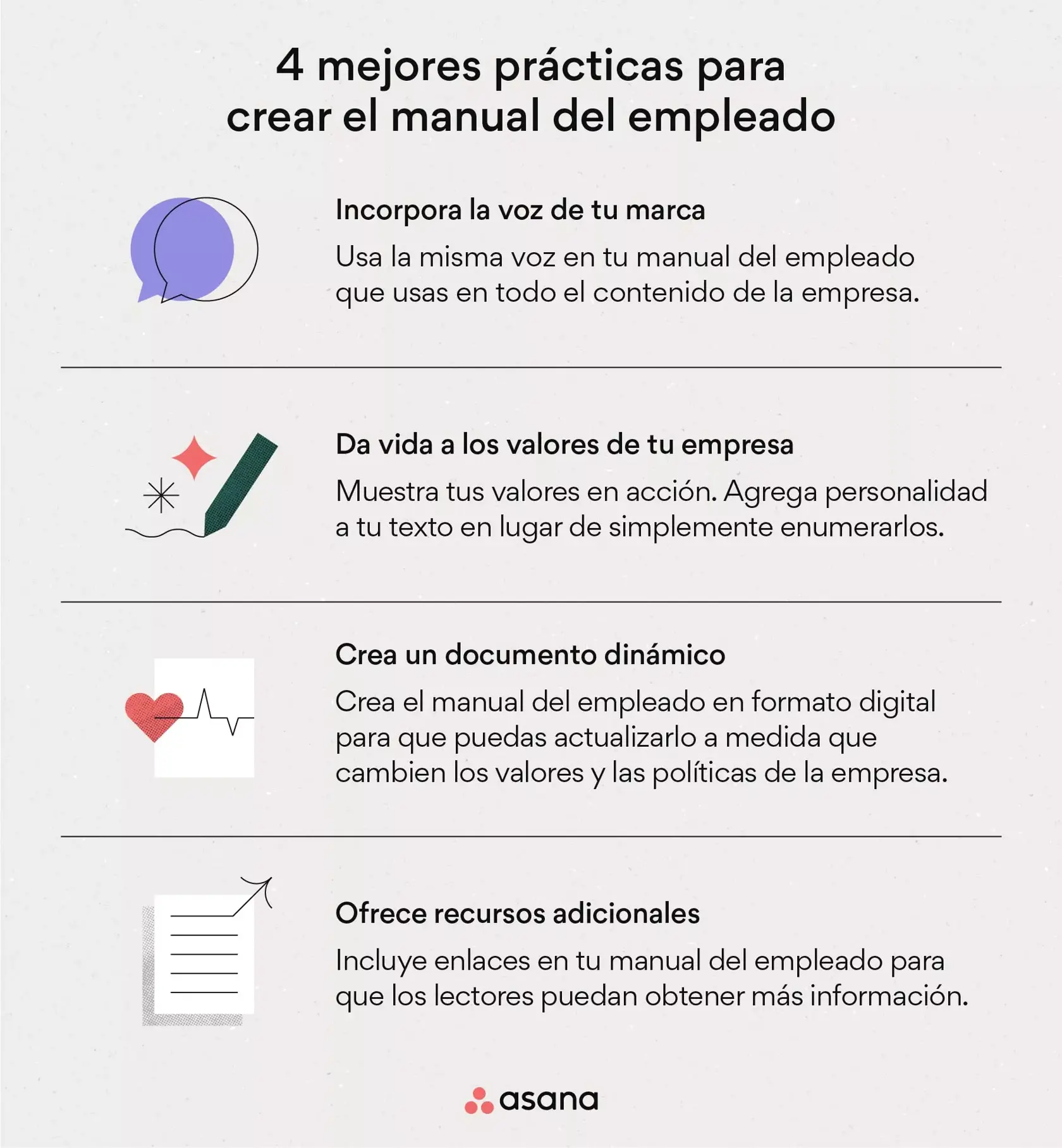 Manual del empleado: cómo informar e inspirar a tu equipo [2023] • Asana