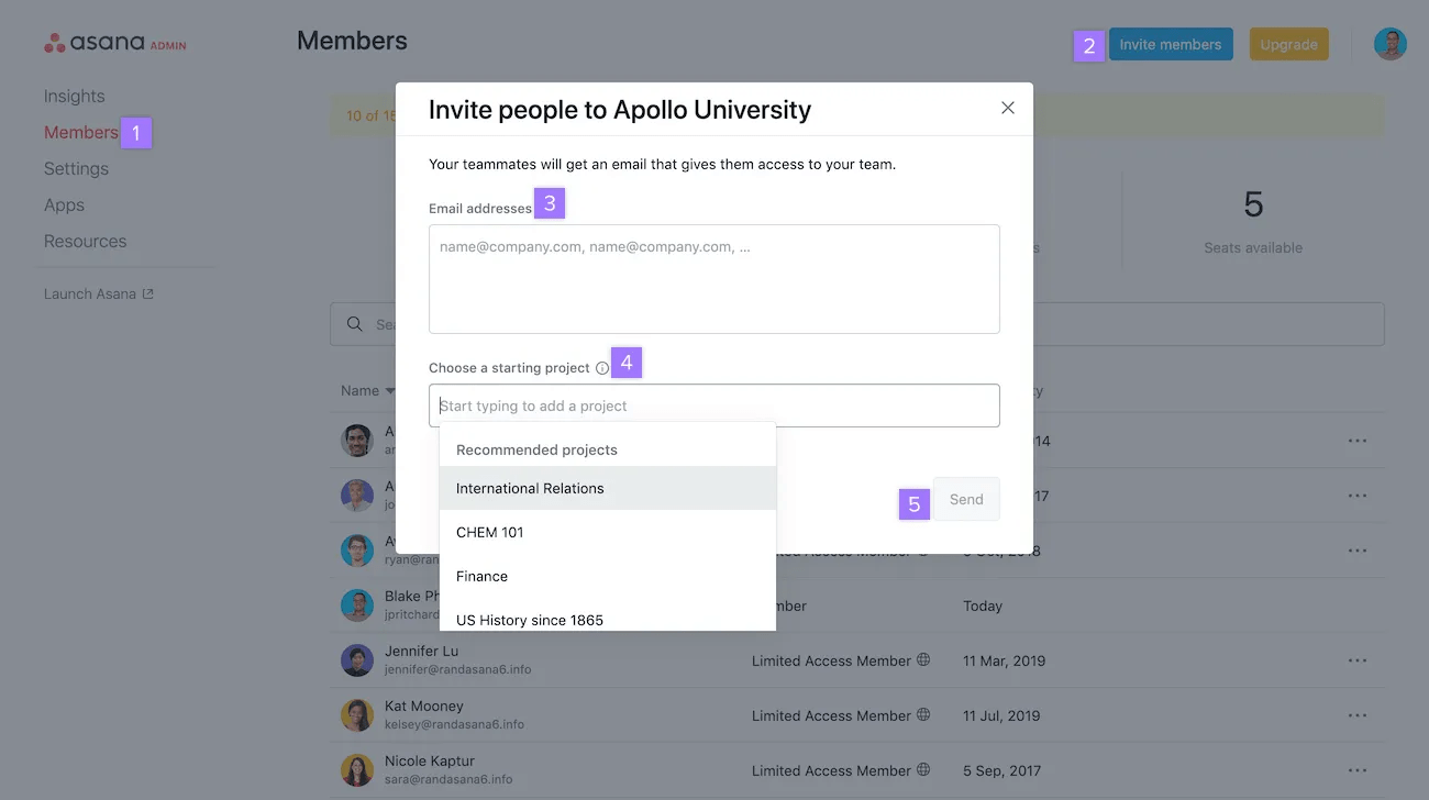 Membership and collaboration in workspaces