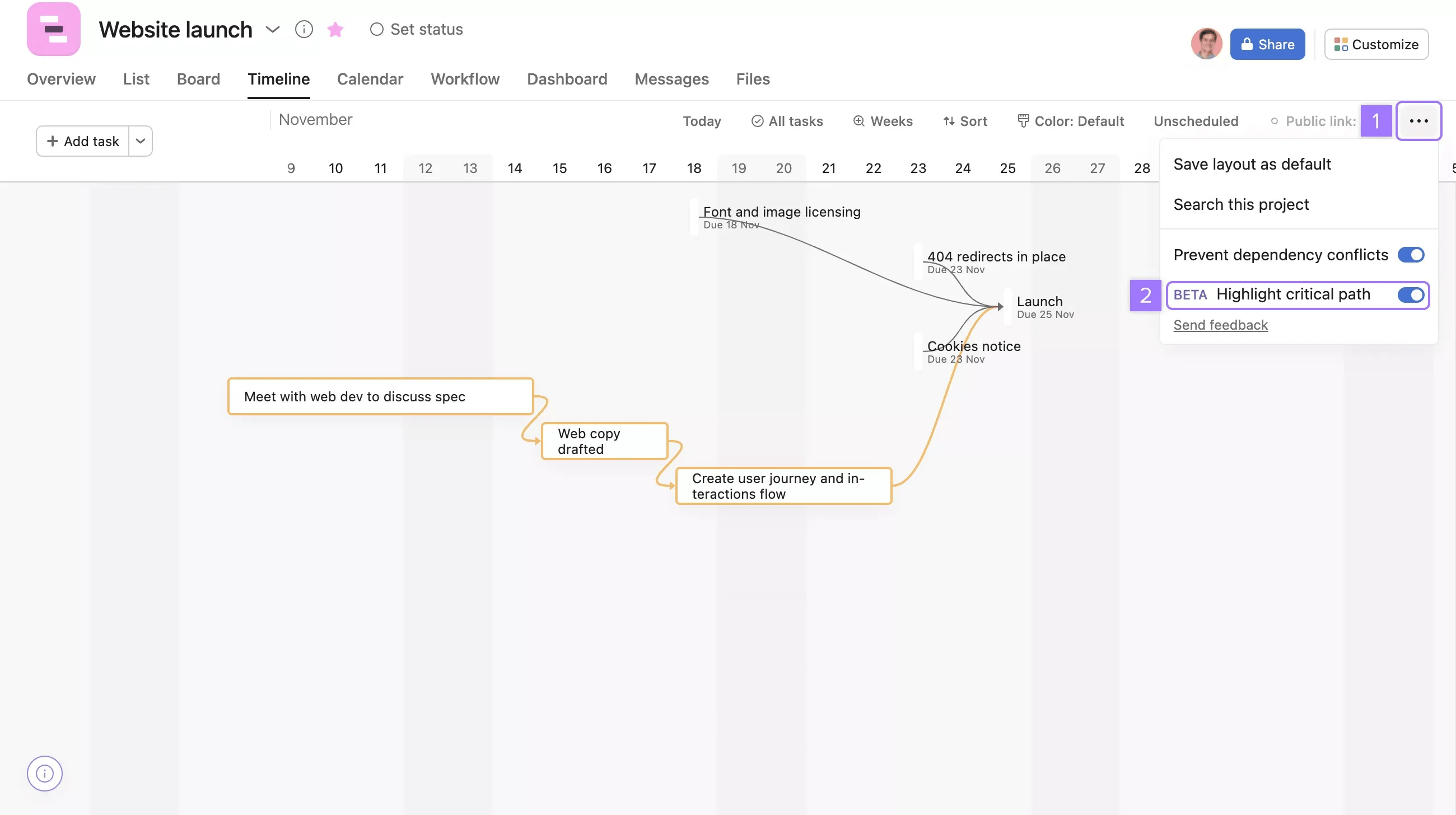 Using Asana for your product roadmap