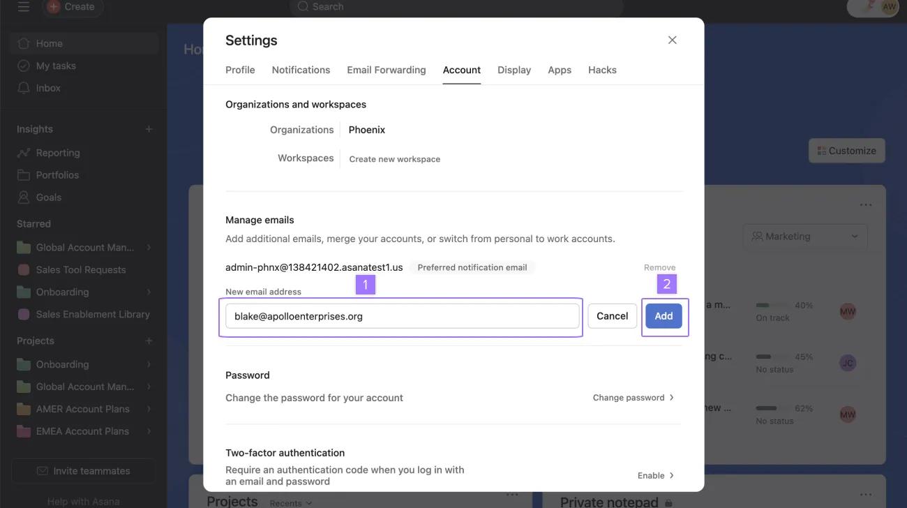 Multiple accounts and merging