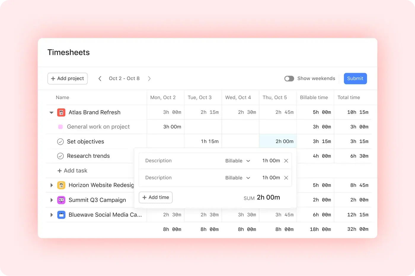 Asana timesheets and budgets • Asana