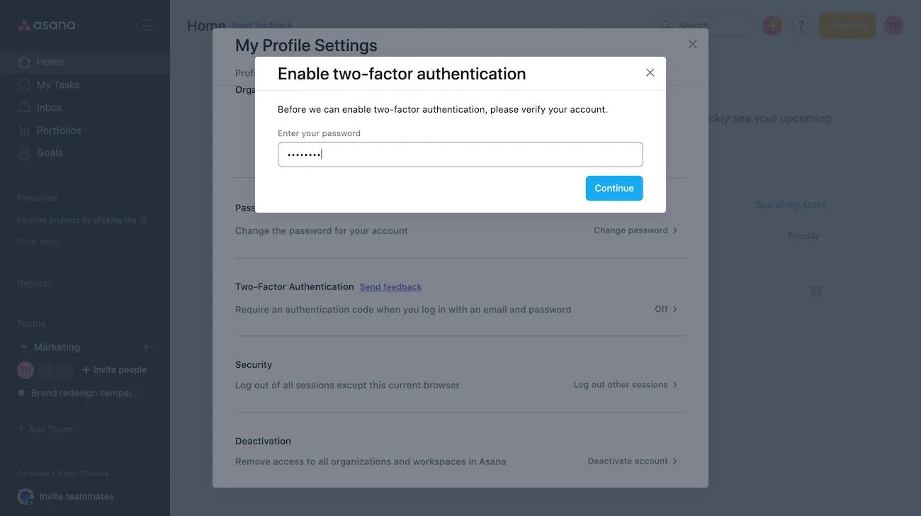 Two-factor authentication