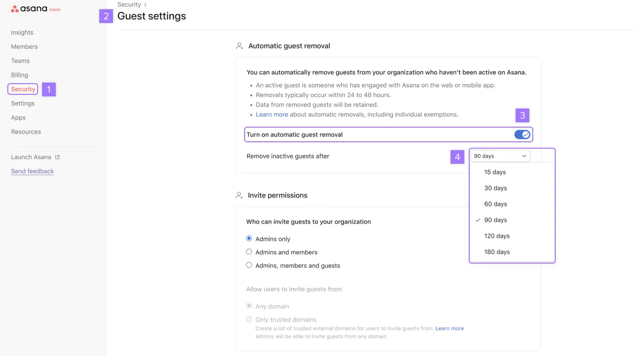 Automatic guest removal