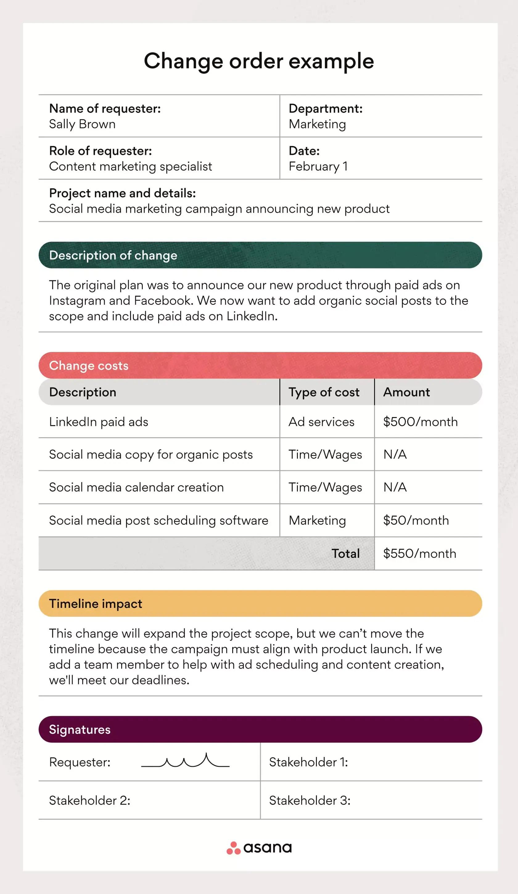 Change Order Template: Modifying Project Scope [2023] • Asana