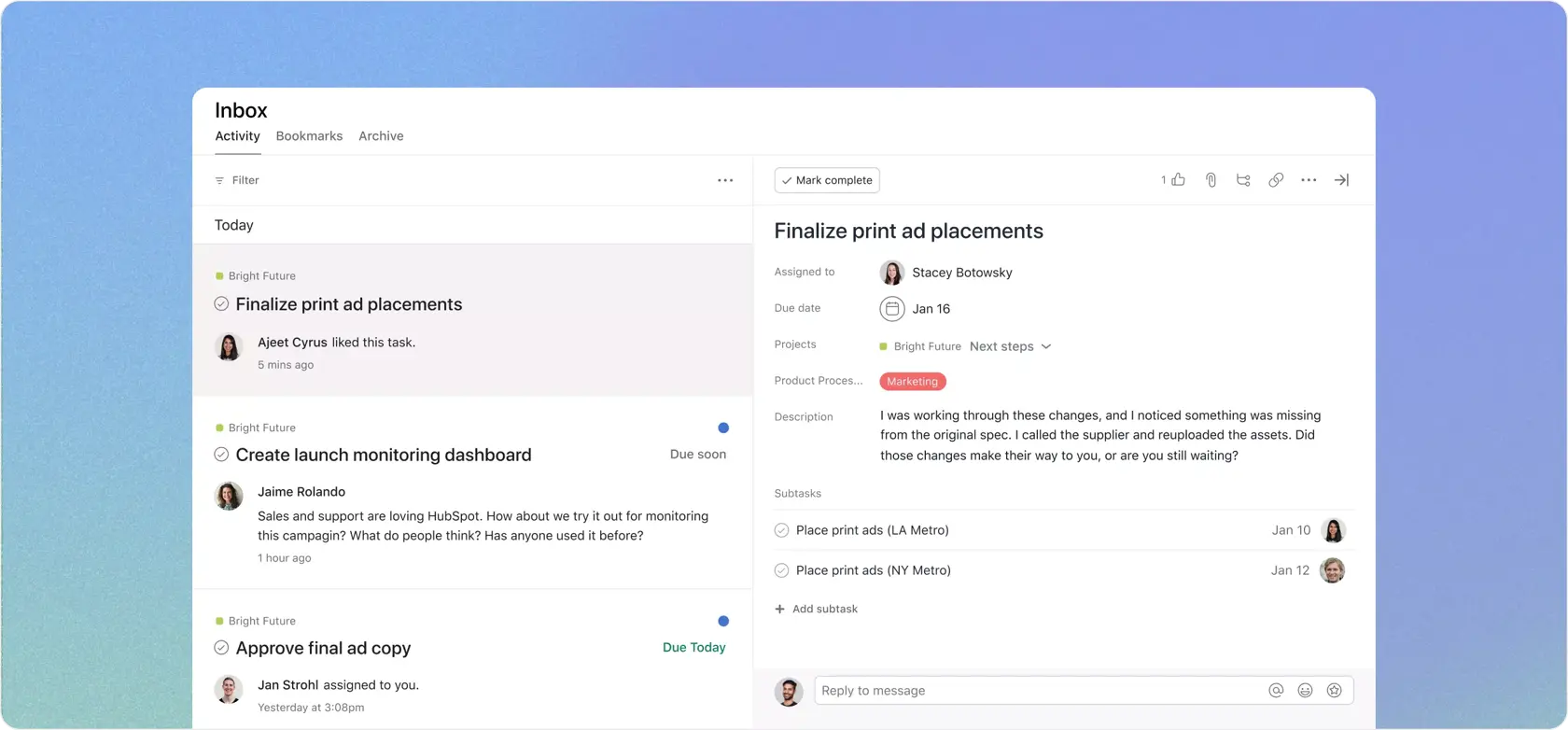Explore Asana Inbox Management Features • Asana