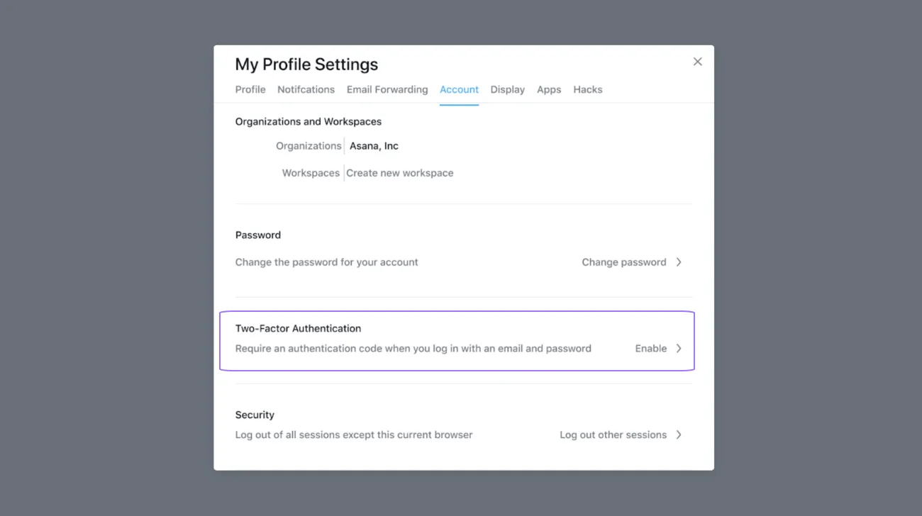 Mandatory two-factor authentication