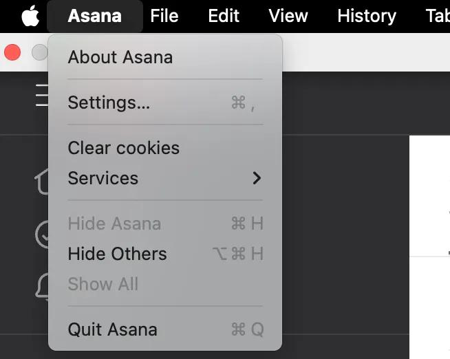 Desktop-App von Asana