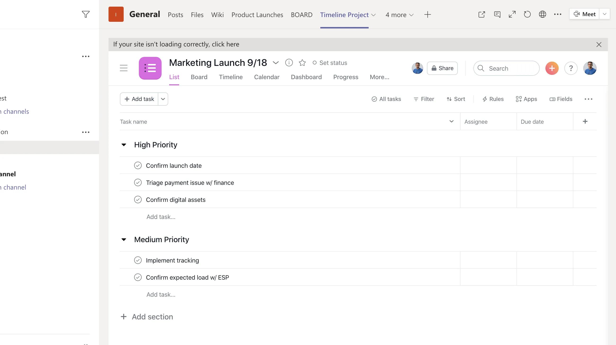 Microsoft Teams and Asana integration