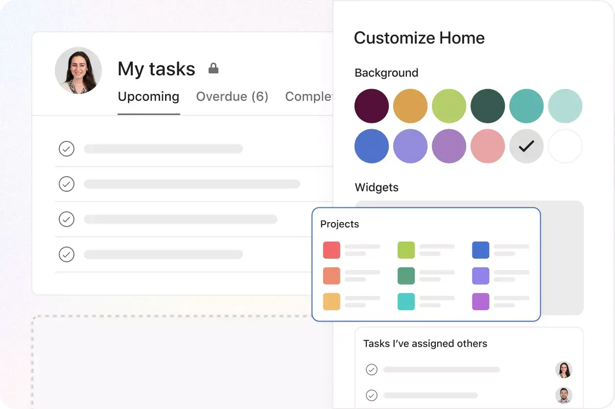 Explore Asana Home features • Asana