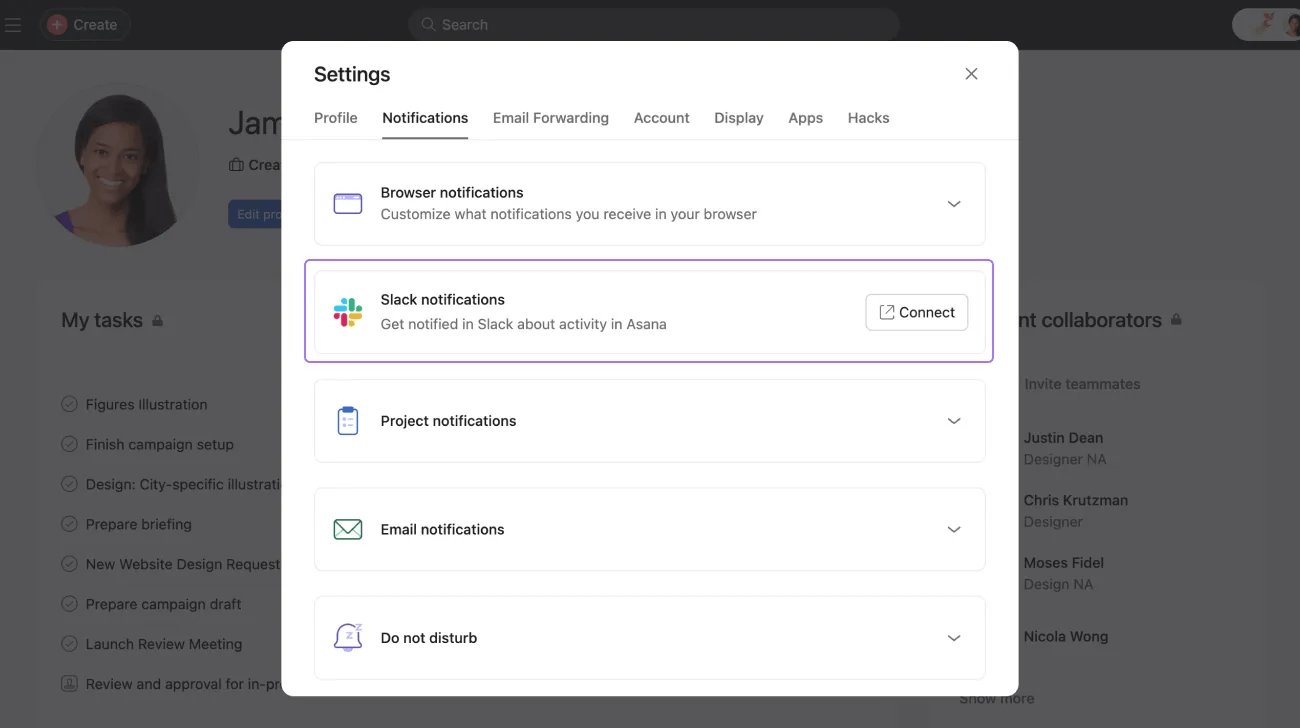 Notification settings