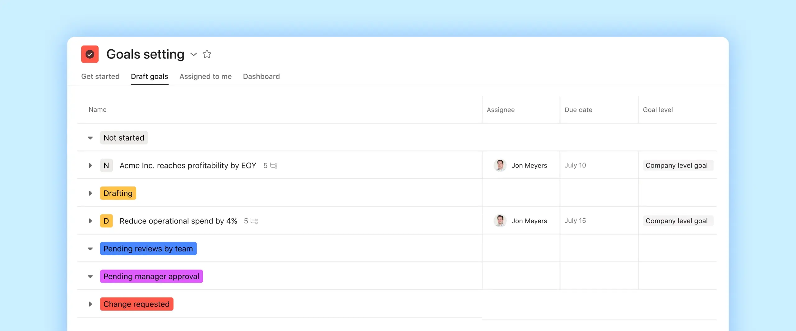 Free Goal Setting Templates for Quick, Clear Planning [2026] • Asana