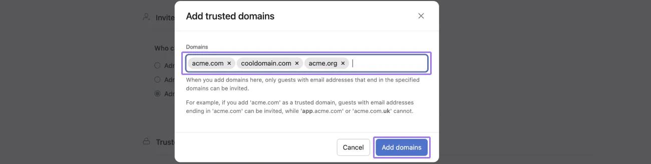 Admin security controls