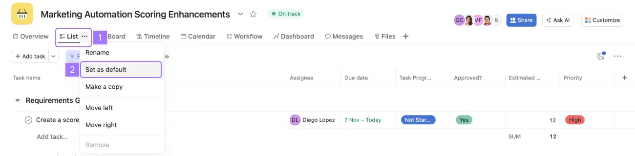 How to Create and Organize Projects in Asana