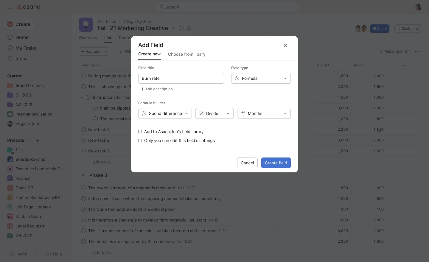 Formula Custom Fields