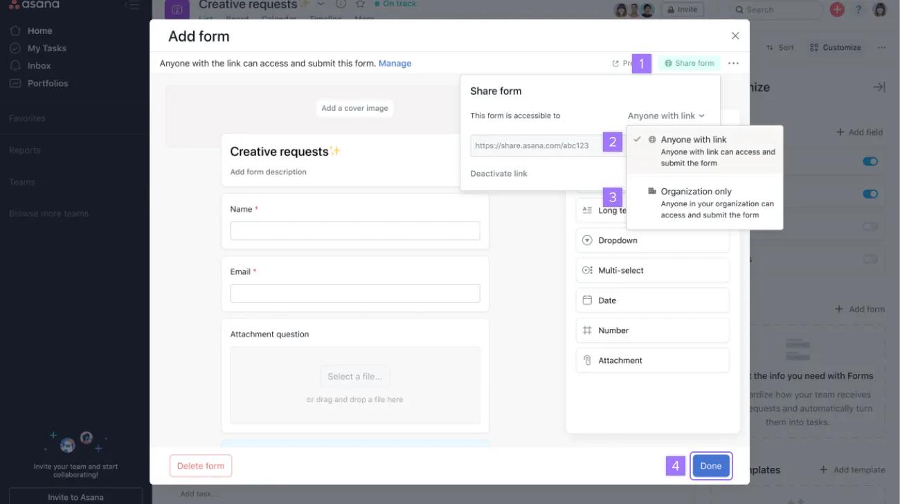 Forms access permissions