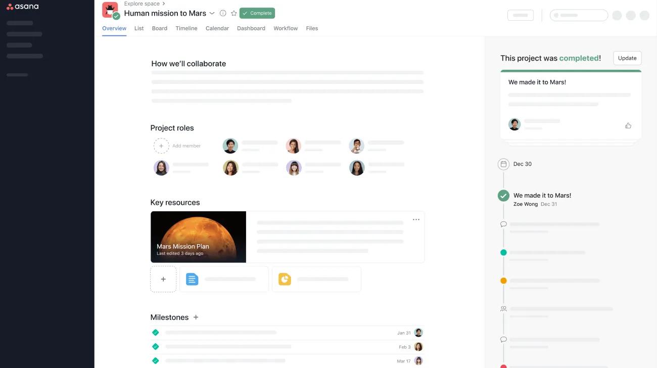 Project progress and status updates