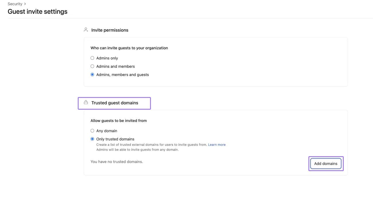 Admin security controls