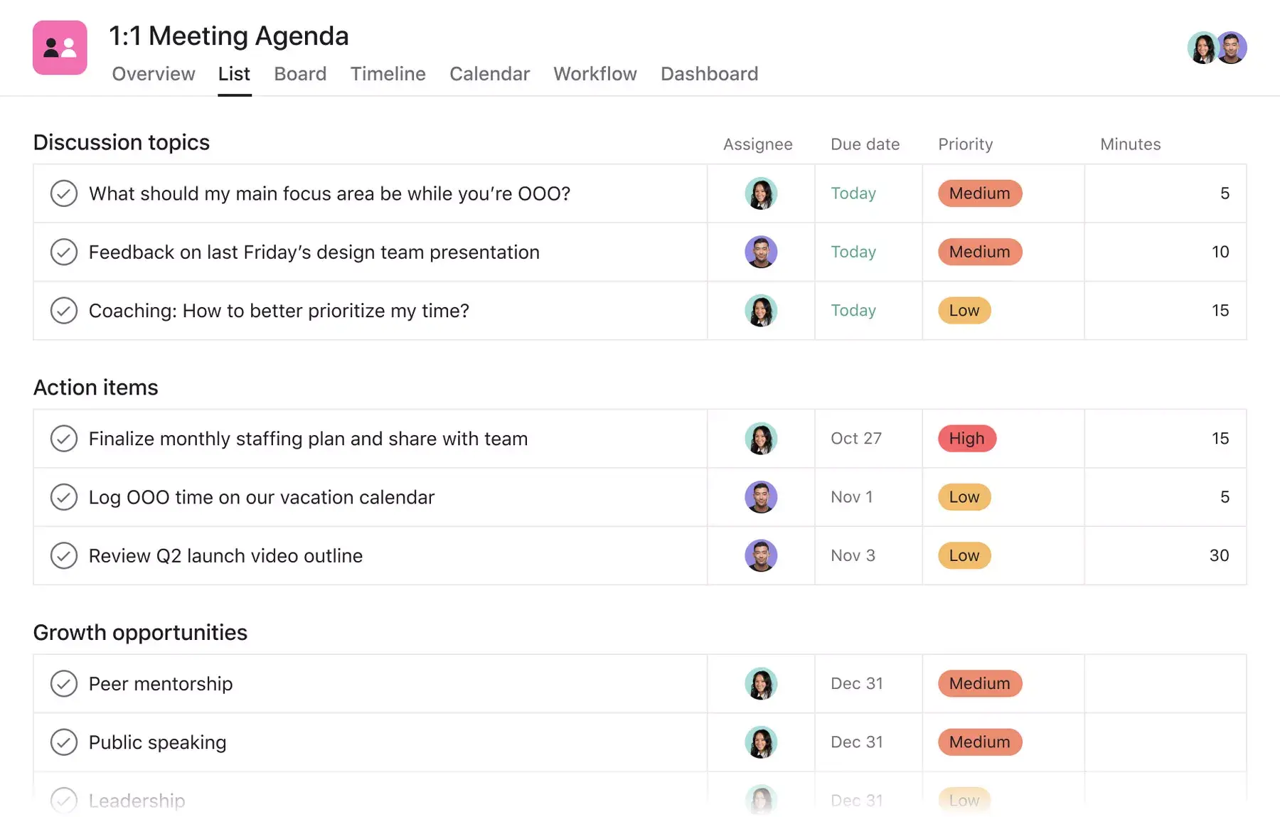 Meeting Agenda Templates & Examples for Better Meetings [2026] • Asana