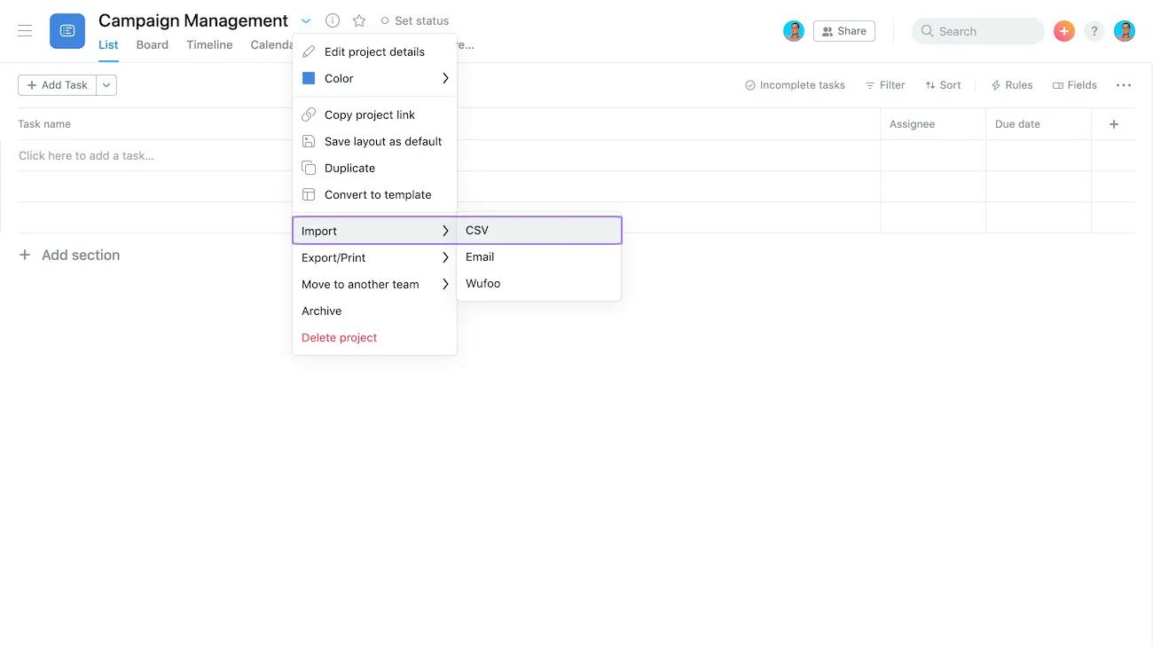 Save time in Asana