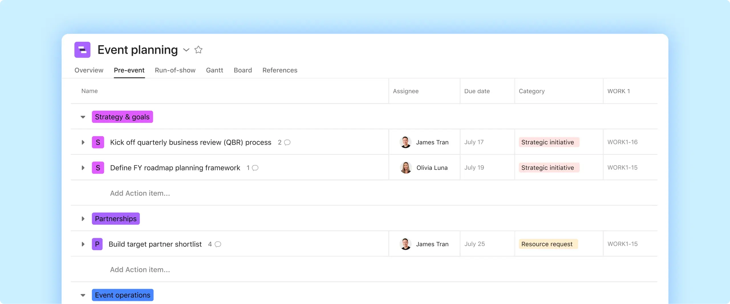 Event Planning Template for Budgets & Timelines [2026] • Asana