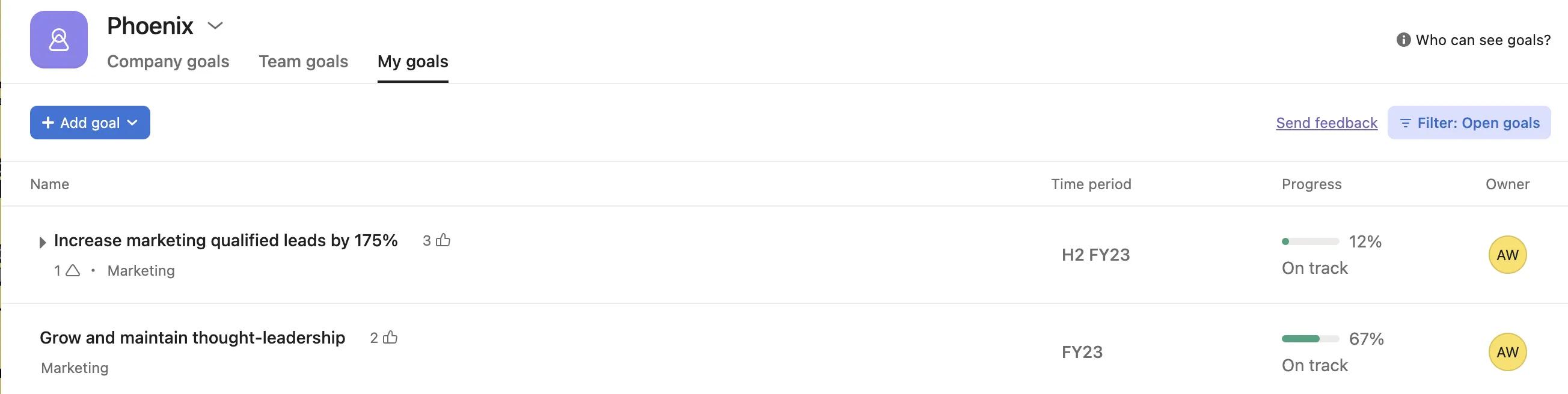 Get started with Asana Goals