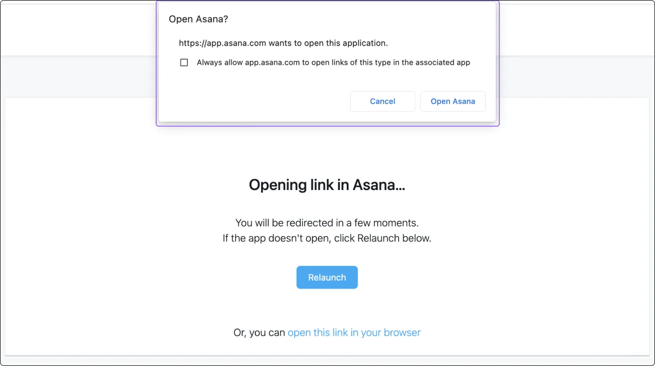 Asana Desktop App