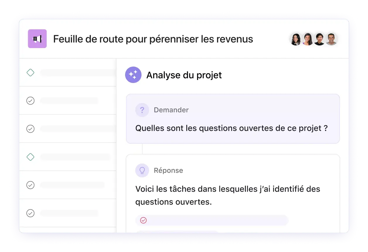 IA Asana - L’IA pour la gestion du travail et des projets • Asana