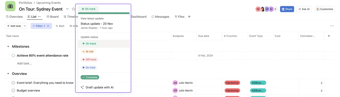 Effective Communication in Asana: Comments, Messages, & Status Updates
