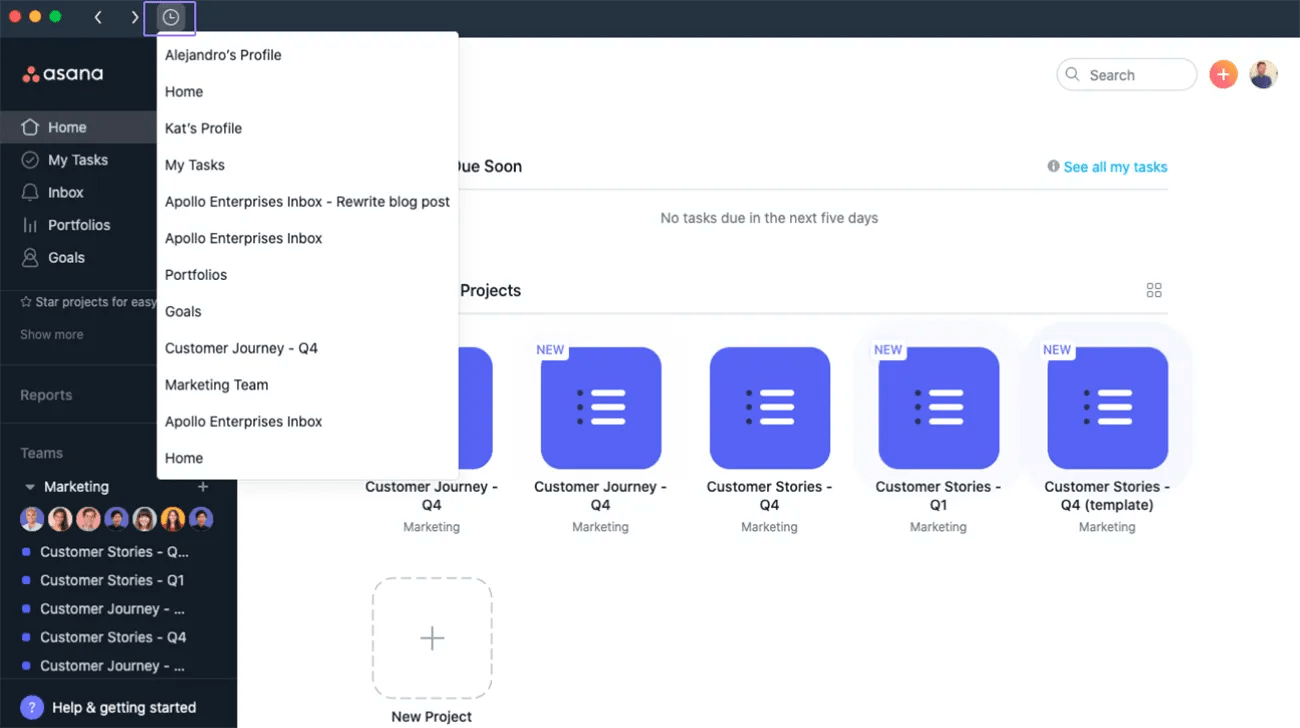 Gunakan Aplikasi Desktop Asana