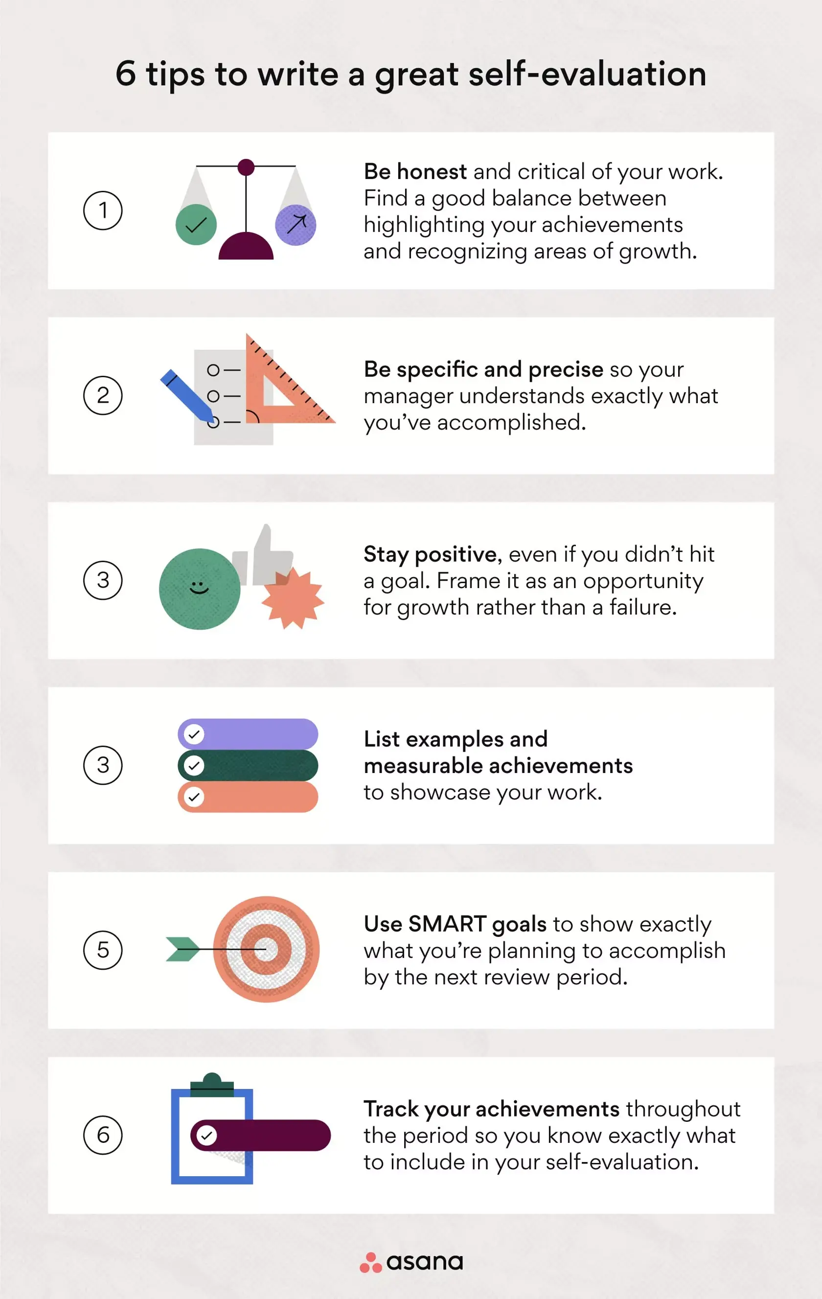 Self-Evaluation Templates: Boost Your Review Process [2023] • Asana